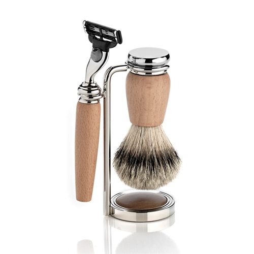 Ensemble de Rasage et Blaireau - Bois Ivoire - Novex